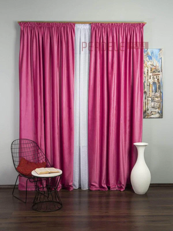 Draperie Roz-Ciclam - Draperii Catifea