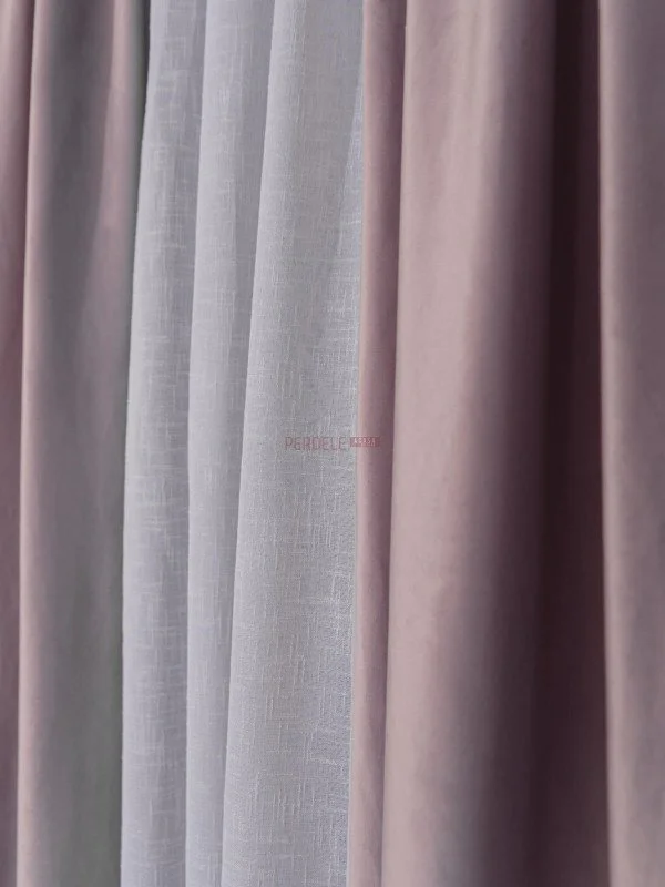 draperie catifea roz prafuit
