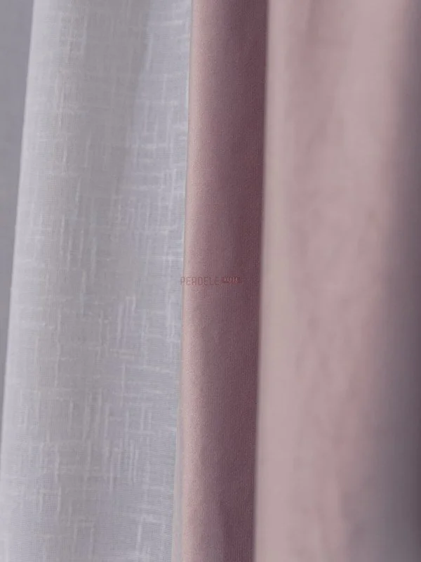 draperie catifea roz prafuit