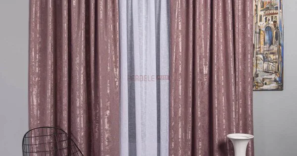 Draperie nisip roz prafuit - Perdele Acasa