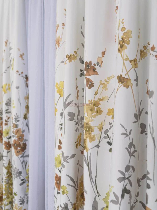 Draperii satin - model floral