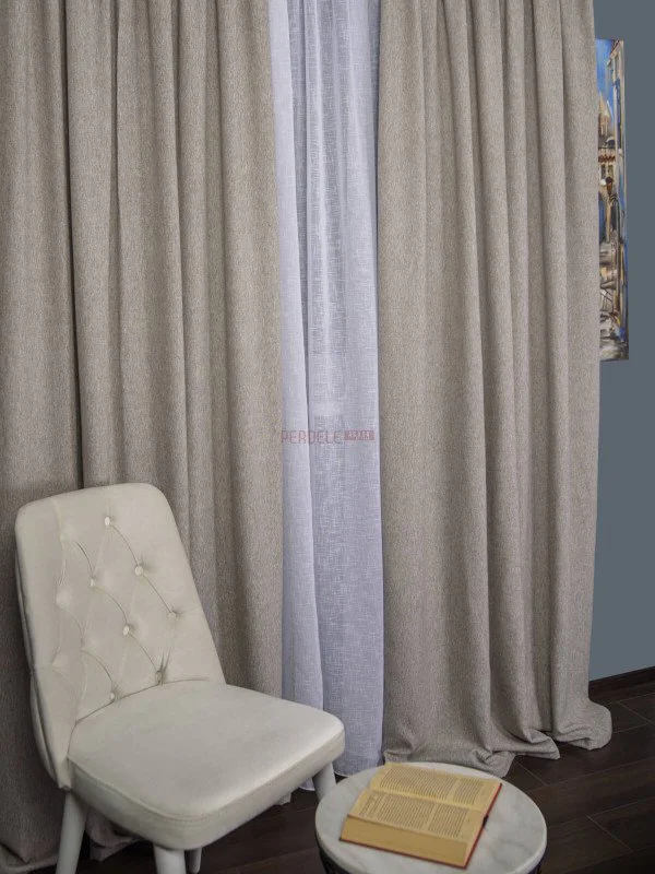 Draperie uni bej - Perdele Acasa by Clau